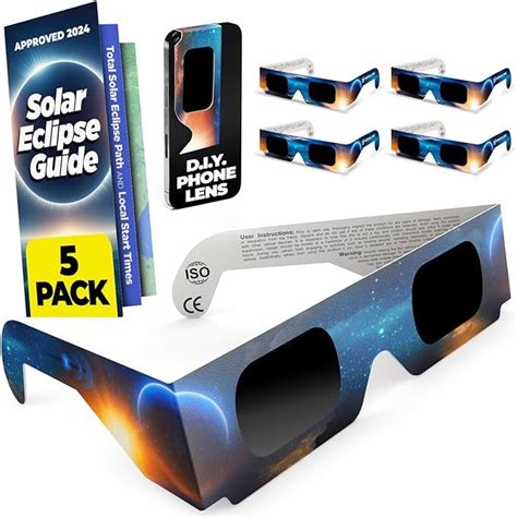 Solar Eclipse Glasses Ce And Iso Certified Safe Shades
