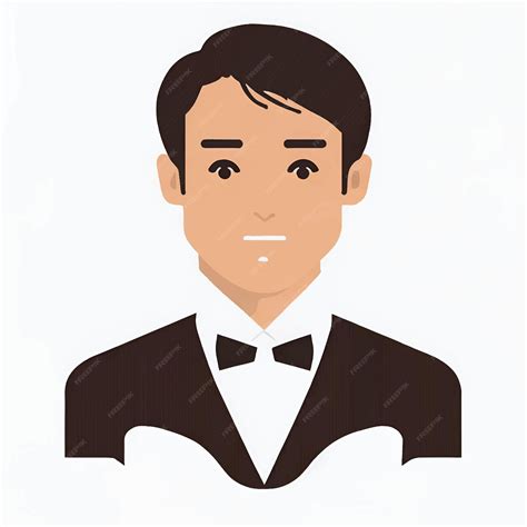 웨이터 또는 바텐더 아이콘 레스토랑 및 식당 기호 벡터 그림에서 음식 제공 프리미엄 벡터