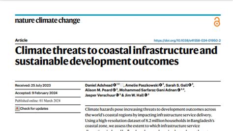 Climate Threats To Coastal Infrastructure And Sustainable Development Outcomes Preventionweb