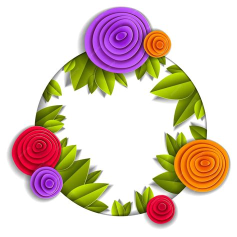 Premium Vector Flowers And Leaves Beautiful Background Or Frame With