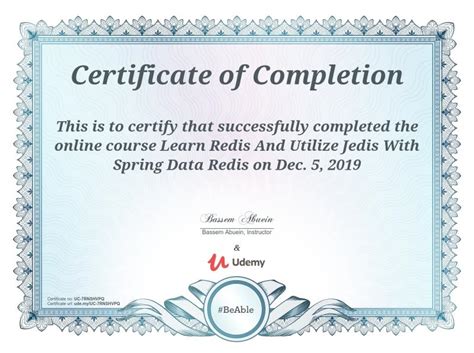 Shrisowdhaman Selvaraj On Linkedin Redis Udmey Certificate Of Completion