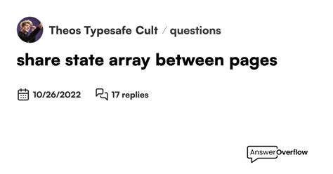 Share State Array Between Pages Theos Typesafe Cult