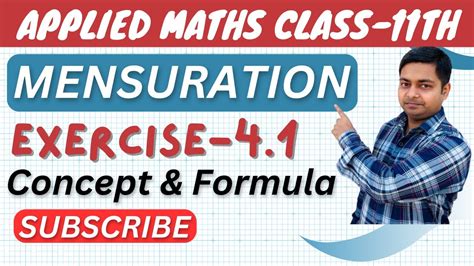 Mensuration Exercise Introduction All Concepts Formula D Applied Maths Class