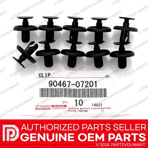 Toyota Lexus Oem Bumper Engine Retainer Clips 90467 07201 Ms0893x10