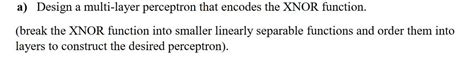 Solved A ﻿design A Multi Layer Perceptron That Encodes The