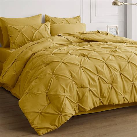 Cozy Comfort Mustard Yellow Comforter Set Queen Bed In A Bag Queen 7
