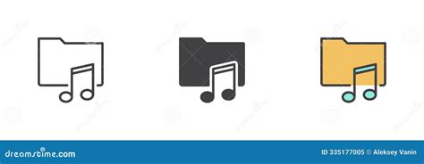 Music Folder Icon Design Yellow Folder Icon With A Music Note