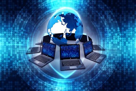 Global Internet Concept Globe With Computer Network Stock Illustration