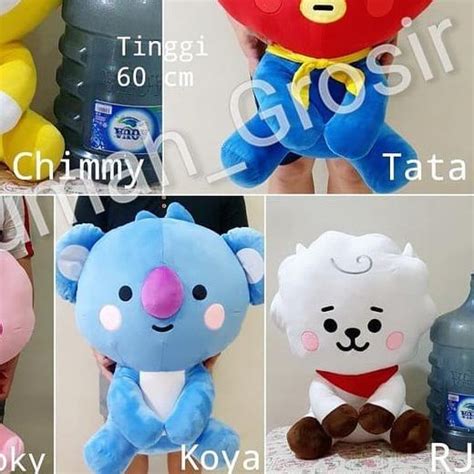 Jual Boneka BT21 Cute Baby Sitting JUMBO Cooky Tata Chimmy Koya Rj