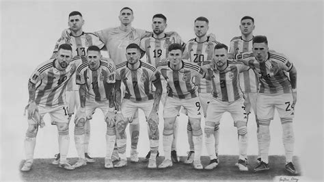 Cómo dibujé a la selección ARGENTINA resultado final YouTube