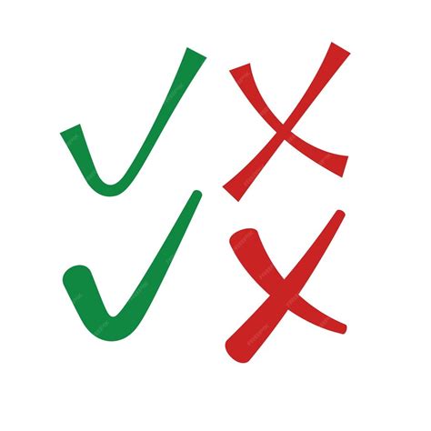 Premium Vector Check Mark Icon Cross And Check Mark Icon Set Vector