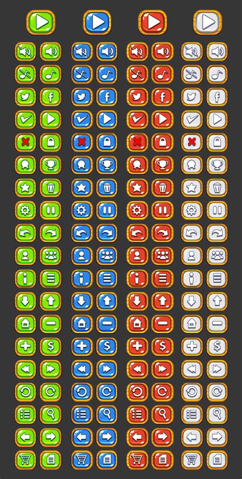 Cartoon Game Ui Set 11 By Dionartworks Codester