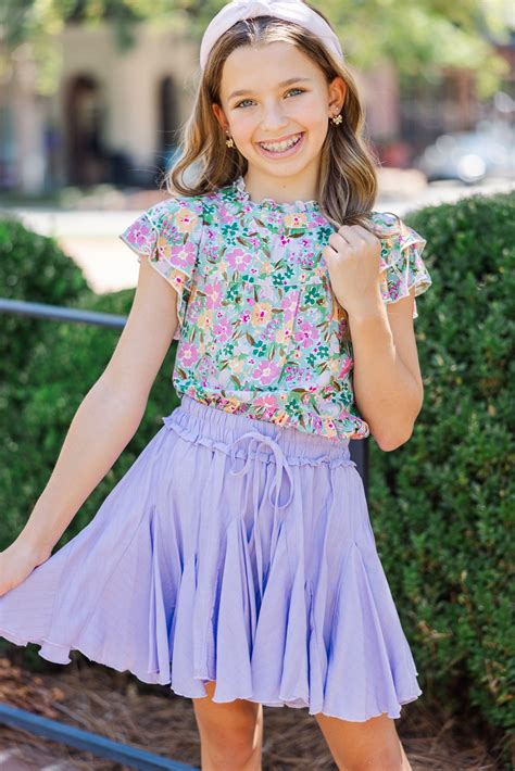 Girls Look Your Way Lavender Purple Ruffled Skort Shop The Mint