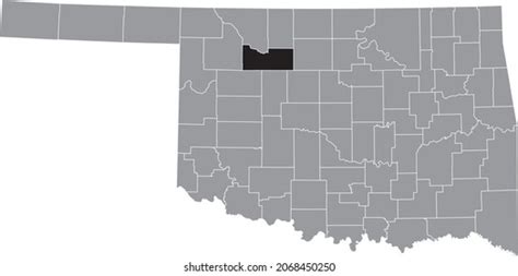 Black Highlighted Location Map Major County Stock Vector Royalty Free