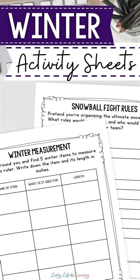 Exciting Winter Activity Sheets Learn And Have Fun Indoors