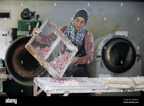 A Palestinian Woman Prepares Sweet Halqum An Iraqi Turkish Dessert