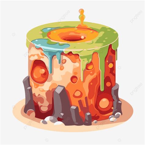 핵심 클립 아트 만화 화산 컬러 용암 벡터 핵심 클립 아트 만화 Png 일러스트 및 벡터 에 대한 무료 다운로드 Pngtree