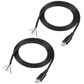 XMSJSIY USB Type C PD Pigtail Cable Charge Bare Wire Data Transmission