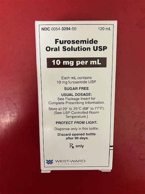 Rx Item Furosemide 10mgml 120 Ml Sol By Hikma Pharma Usa Gen Lasix