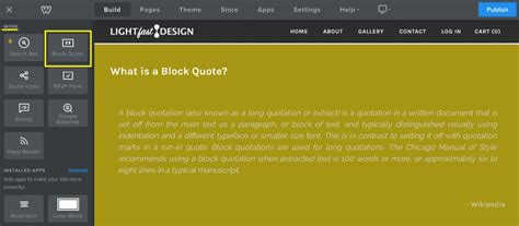 The Block Quote Element Weebly Support US