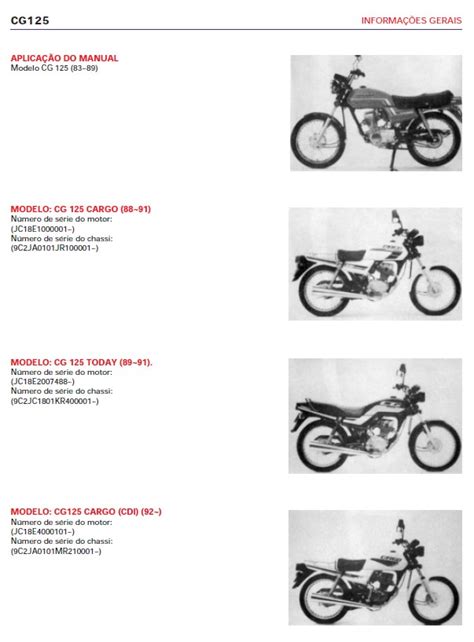 Manual De Serviço Honda CG 125 Titan Today Cargo 1994 Mecanicando