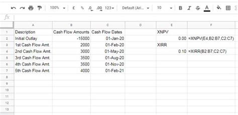 How To Use The Xirr Function In Google Sheets