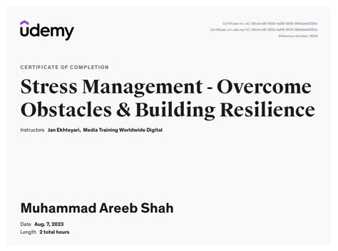 Muhammad Areeb Shah On Linkedin Udemy Course Completion Certificate