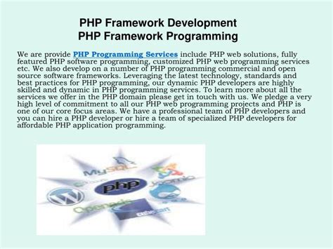 Ppt Hire Dedicated Php Framework Developers Php Programmers Powerpoint Presentation Id78895