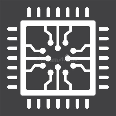 Chip Colorful Line Icon Circuit Board And Cpu Stock Vector Illustration Of Connect Board