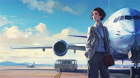 Download Ai Generated Airport Woman Royalty Free Stock Illustration