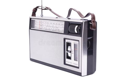 Vintage Transistor Radio Isolated On White Stock Image Image Of