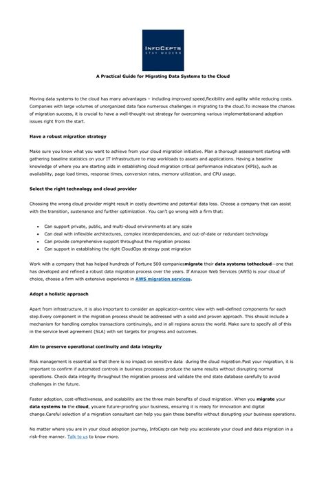 PPT A Guide To Migrating Data Systems To Cloud PowerPoint