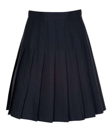 Ssk308 Senior Girls Stitch Down Knife Pleat Skirt New Navy