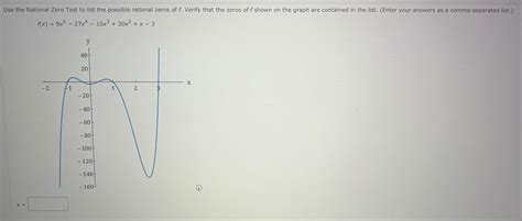 solved use the rational zero test to list the possible