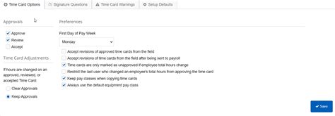 what is the time card approval process in heavyjob web