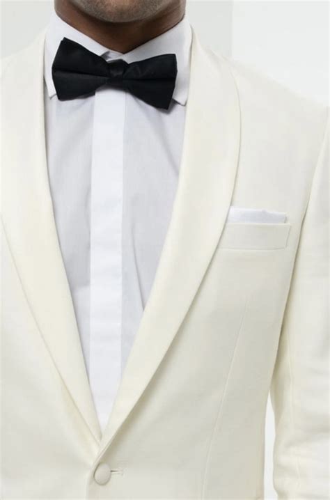 Ivory Tuxedo With Ivory Satin Lapel Black Tie Classic