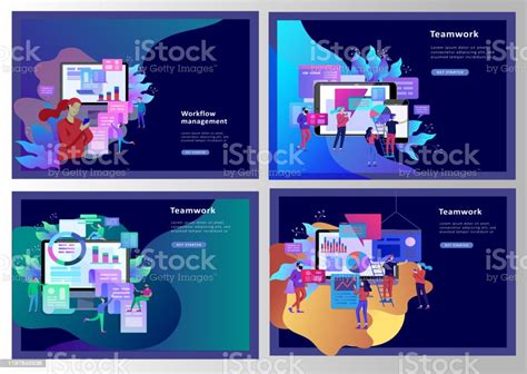 비즈니스의 개념 그림 진화 규모의 사무직 근로자 분석 Seo 시장 조사 웹 사이트 코딩 인터넷 검색 최적화 방문 페이지 템플릿