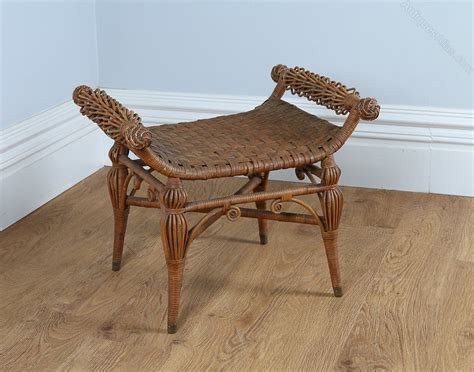 English Victorian Wicker Rattan Stool C1880 Antiques Atlas