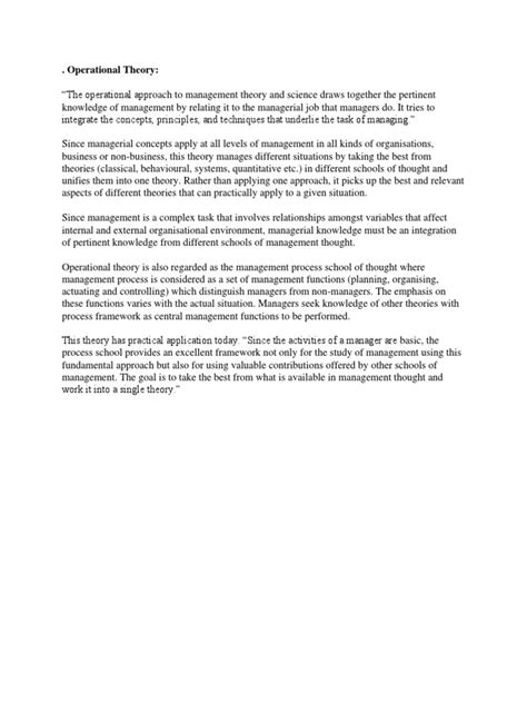 Operational Theory Pdf
