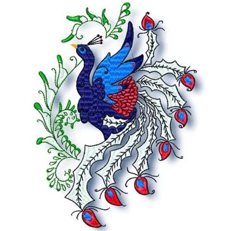 Elegant Peacocks Machine Embroidery Pams Embroidery Designs