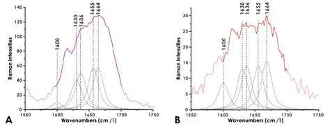 Decomposition Of The Raman Spectra Of Plaques A And Fissures B