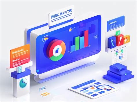 Premium Vector Business Analytics Isometric Illustration