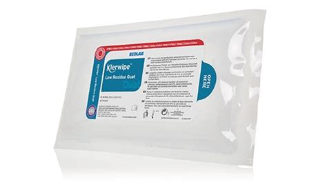 Klerwipe™ Low Residue Quat Pouch Wipes Ecolab