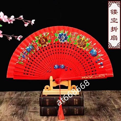 限時低價 走秀摺扇 雙面西班牙詠春團體舞蹈 扇子 走秀跳舞女扇大紅木質禮品 摺扇 純手繪123615615 蝦皮購物