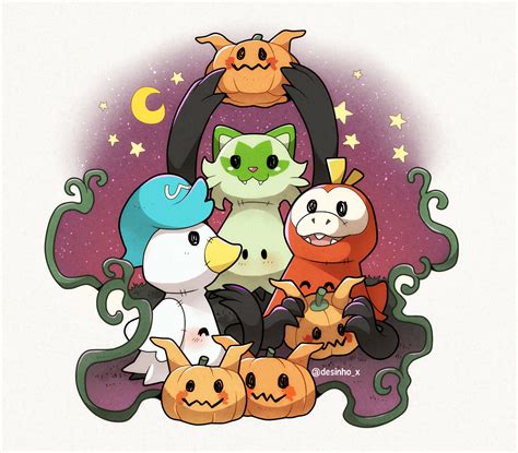 Oc Halloween In Paldea 🎃 Mimikyus Showing Off Their Fuecoco