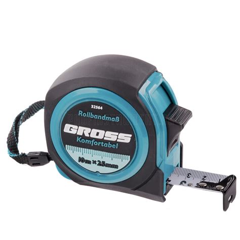 Рулетка Komfortabel 10 м х 25 мм, обрезиненный корпус Gross [32564 ...