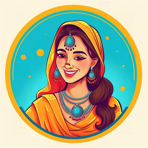 Premium Ai Image Teej Festival Illustration