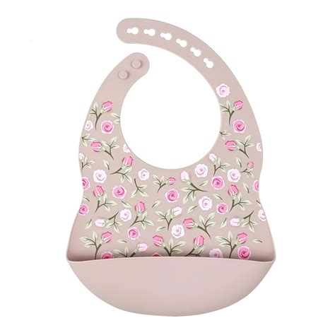 Custom Floral Silicone Bib Neosilicone
