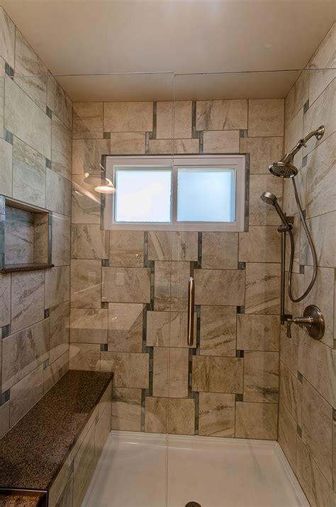 Shower Tile Pattern Corner Bathtub