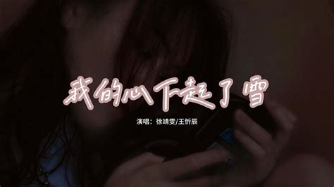 徐靖雯王忻辰 我的心下起了雪『我的心下起了雪 落在無人的大街，沒有你的冬雪下了一整夜。』【動態歌詞mv】 Youtube